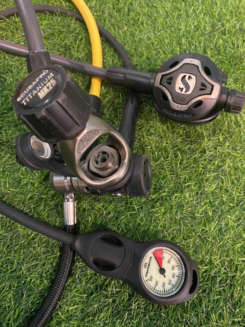 SCUBAPRO MK25 T 一級頭 S600 T 二級頭 R295備二 二用錶 9成新 潛水 調節器 ㄧ年保固可拆賣, 健康及營養品 ...