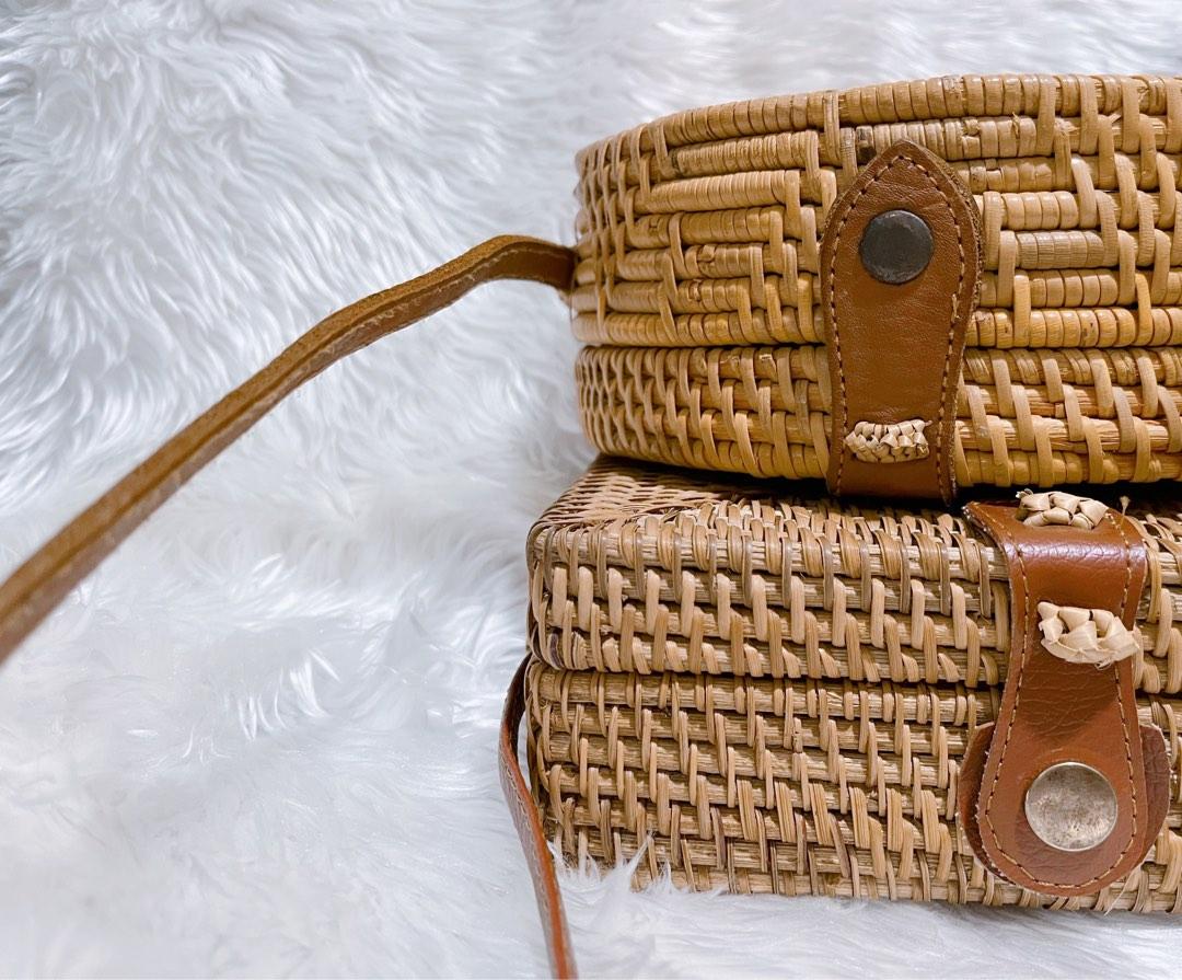 Set of Two Summer Rattan Cross-body Bag/Sling Bag, Women's Fashion ...