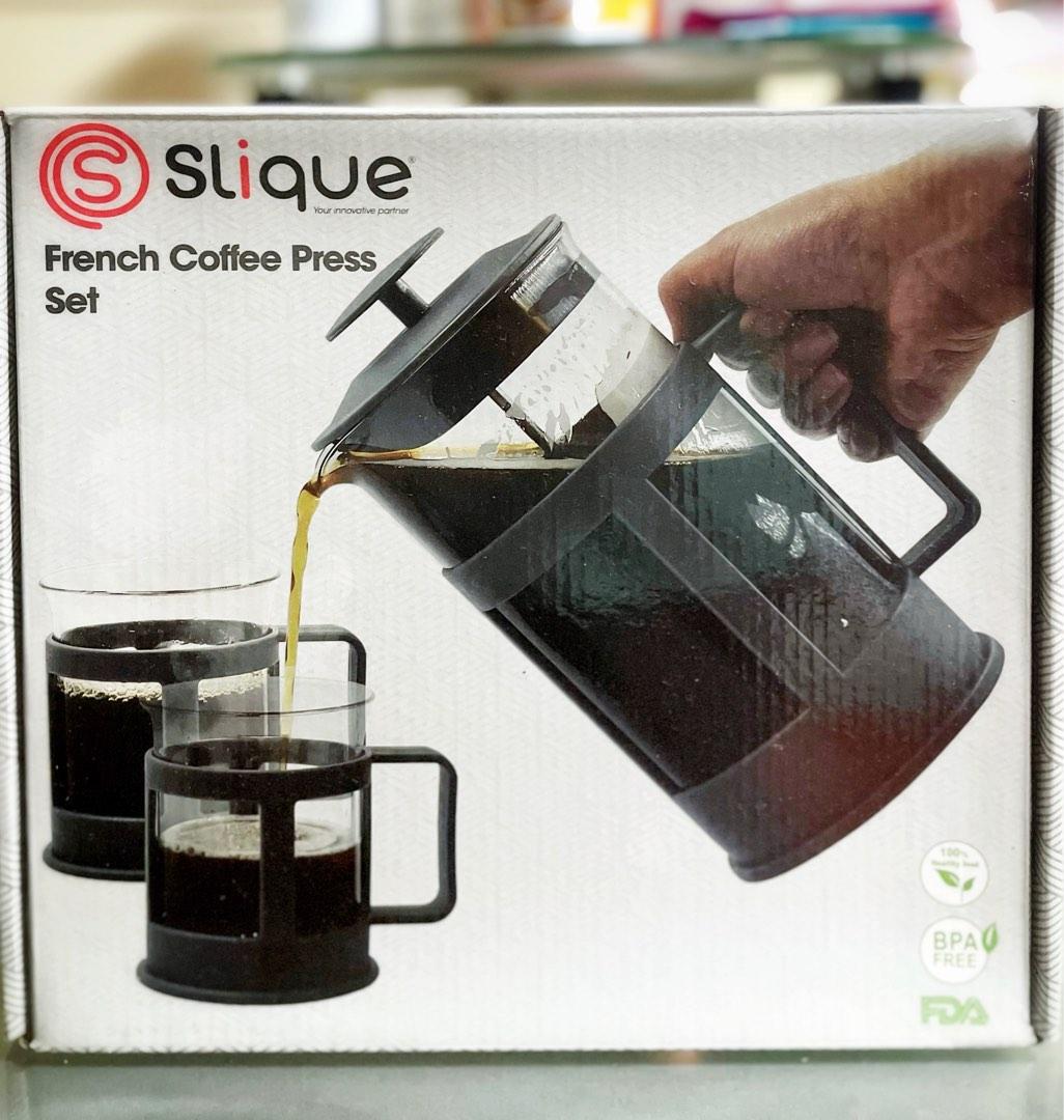 SliQue French Coffee Press Set, Furniture & Home Living, Kitchenware ...