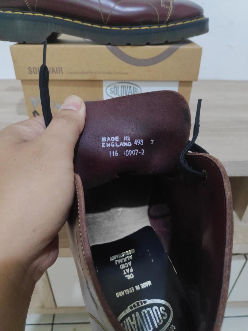 Solovair X Jump The Gun Vintage Monkey boots Oxblood, Fesyen Pria ...