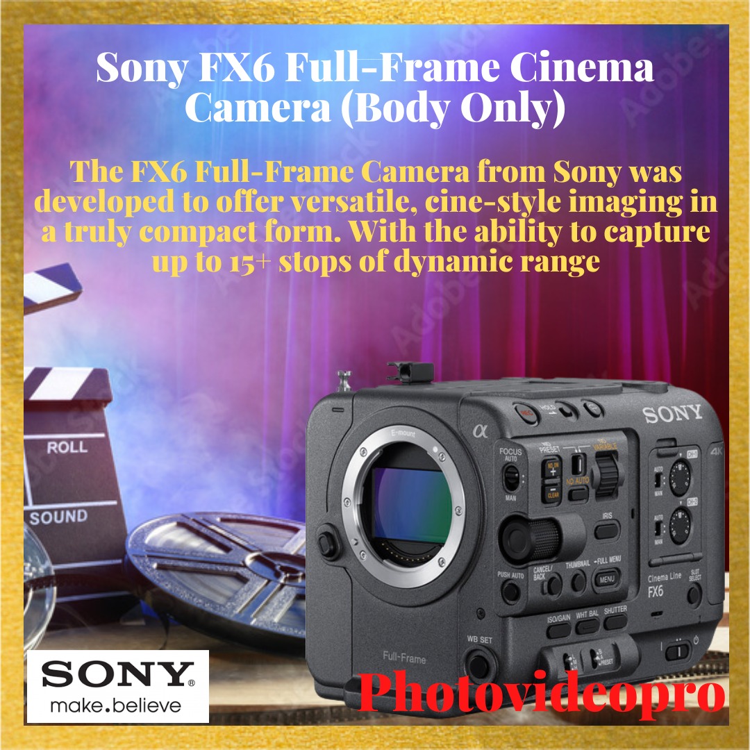 Sony FX6 Full-Frame Cinema Camera (Body Only), Photography, Cameras on Carousell