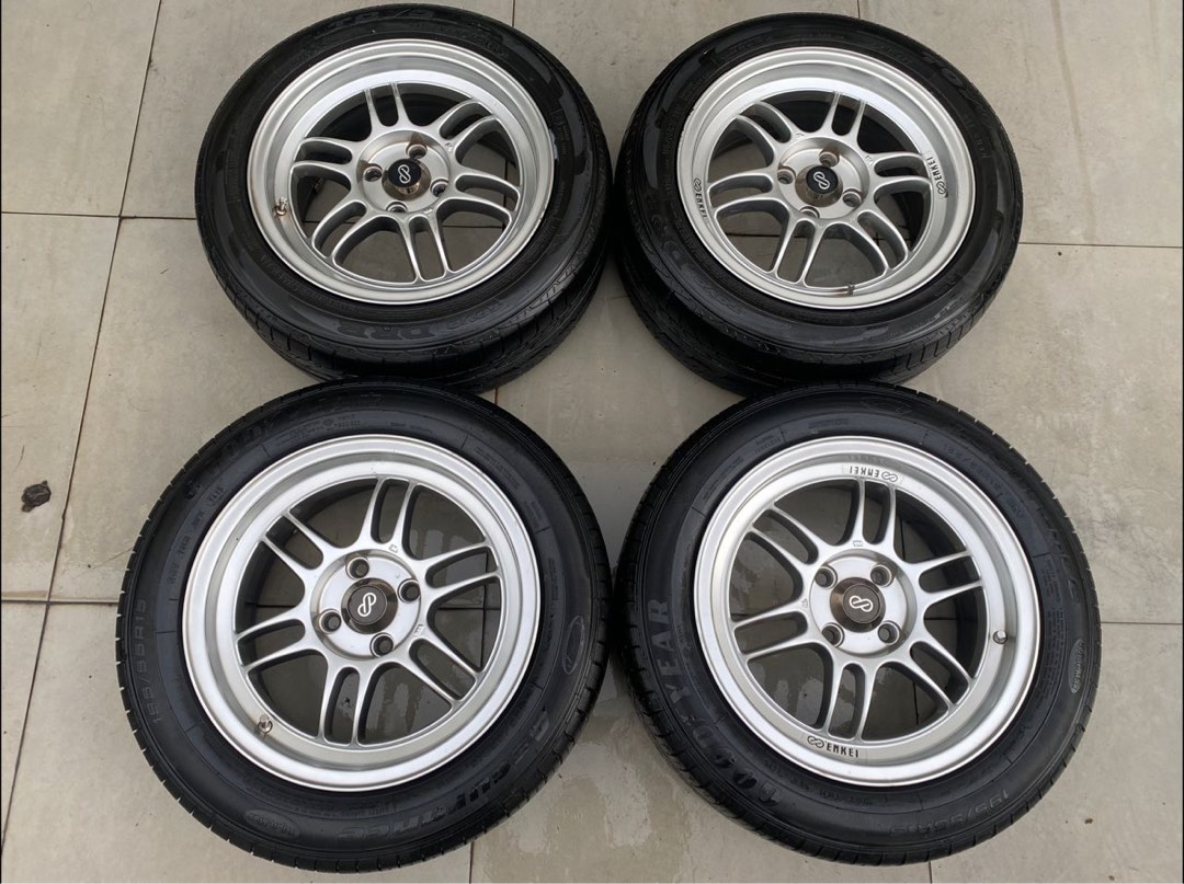 Sport Rim Enkei RPF1 15x7jj pcd100 sekali tayar, Auto Accessories on ...