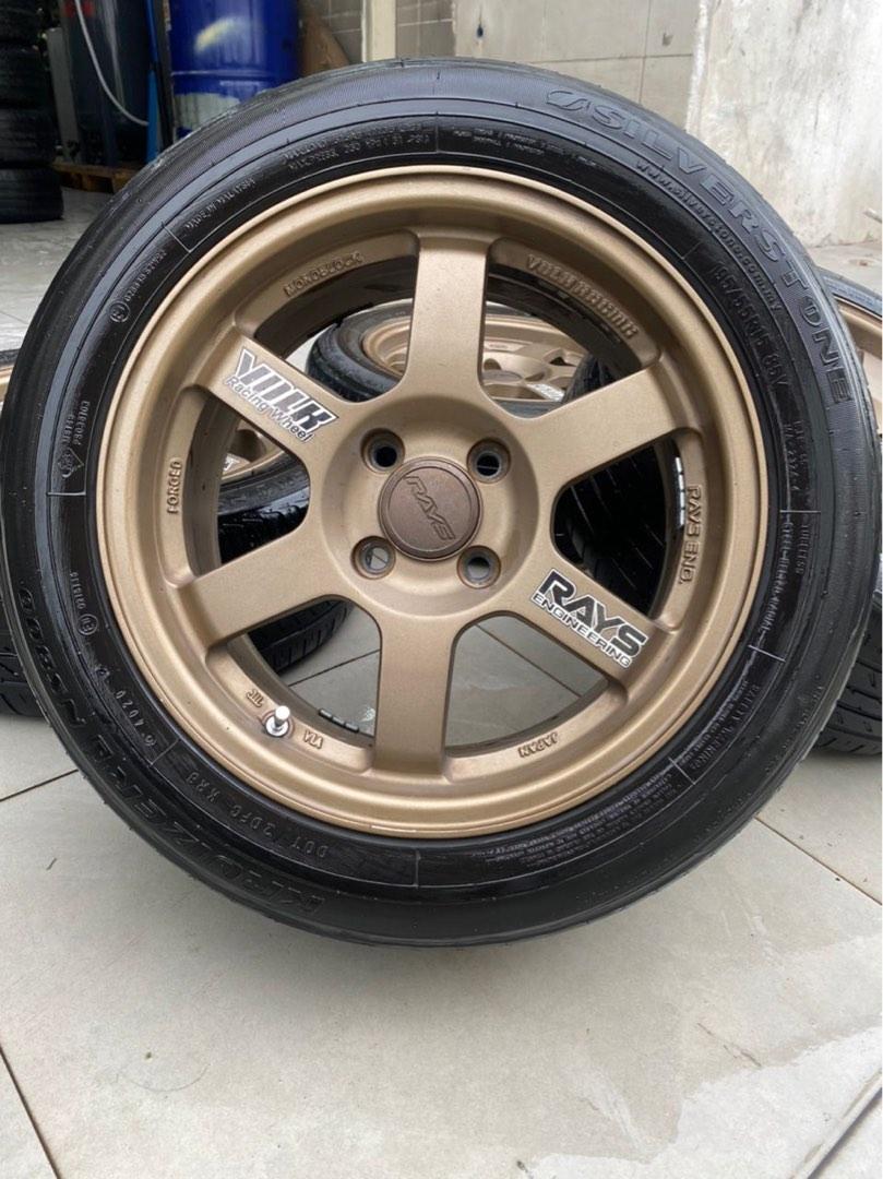 Sport Rim TE37 15x7jj pcd100, Auto Accessories on Carousell