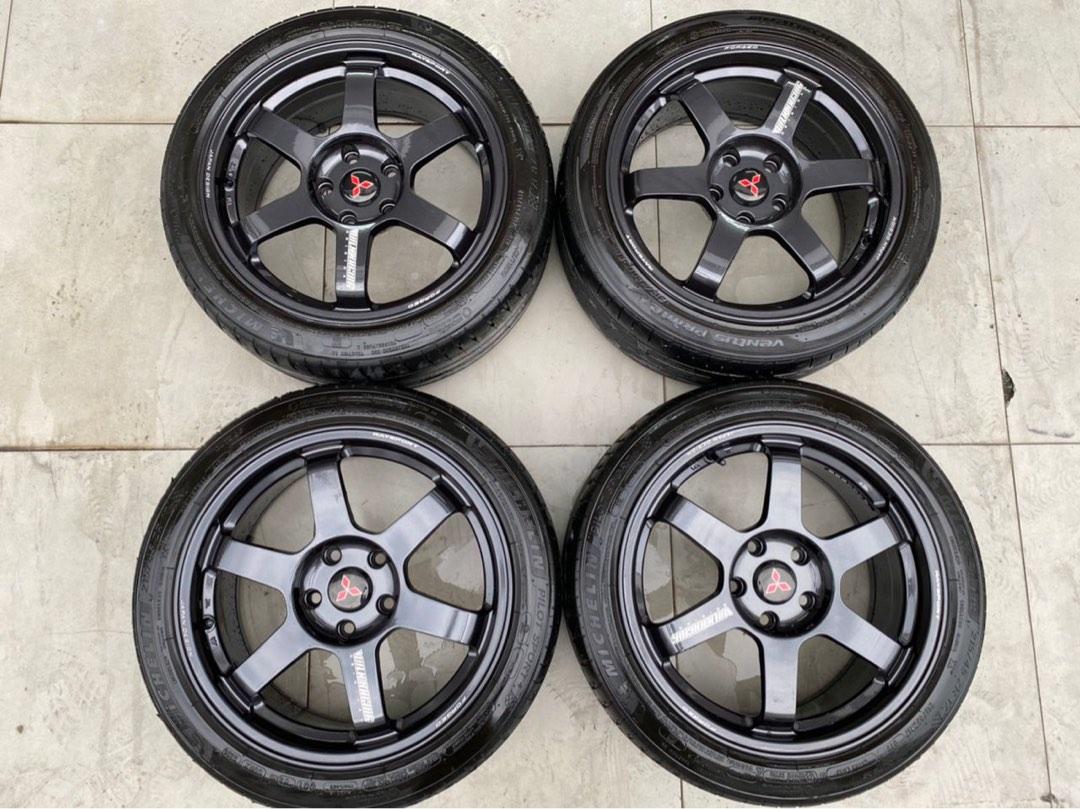 Sport Rim TE37 Saga S Plus 17x8jj 5x114, Auto Accessories on Carousell