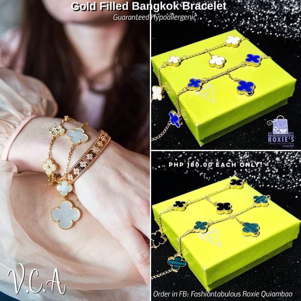 STAINLESS STEEL "CLOVER LEAF" BRACELET, Women's Fashion, Jewelry ...