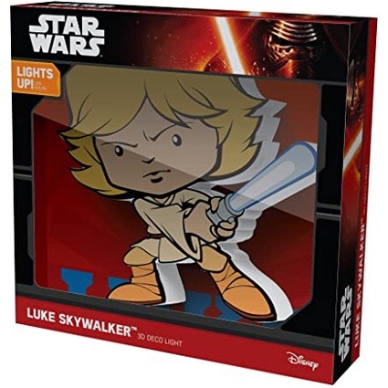 Star Wars Luke Skywalker 3D Deco LED Wall Light (3D Light FX), Hobbies ...