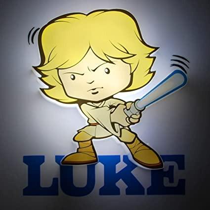 Star Wars Luke Skywalker 3D Deco LED Wall Light (3D Light FX), Hobbies ...