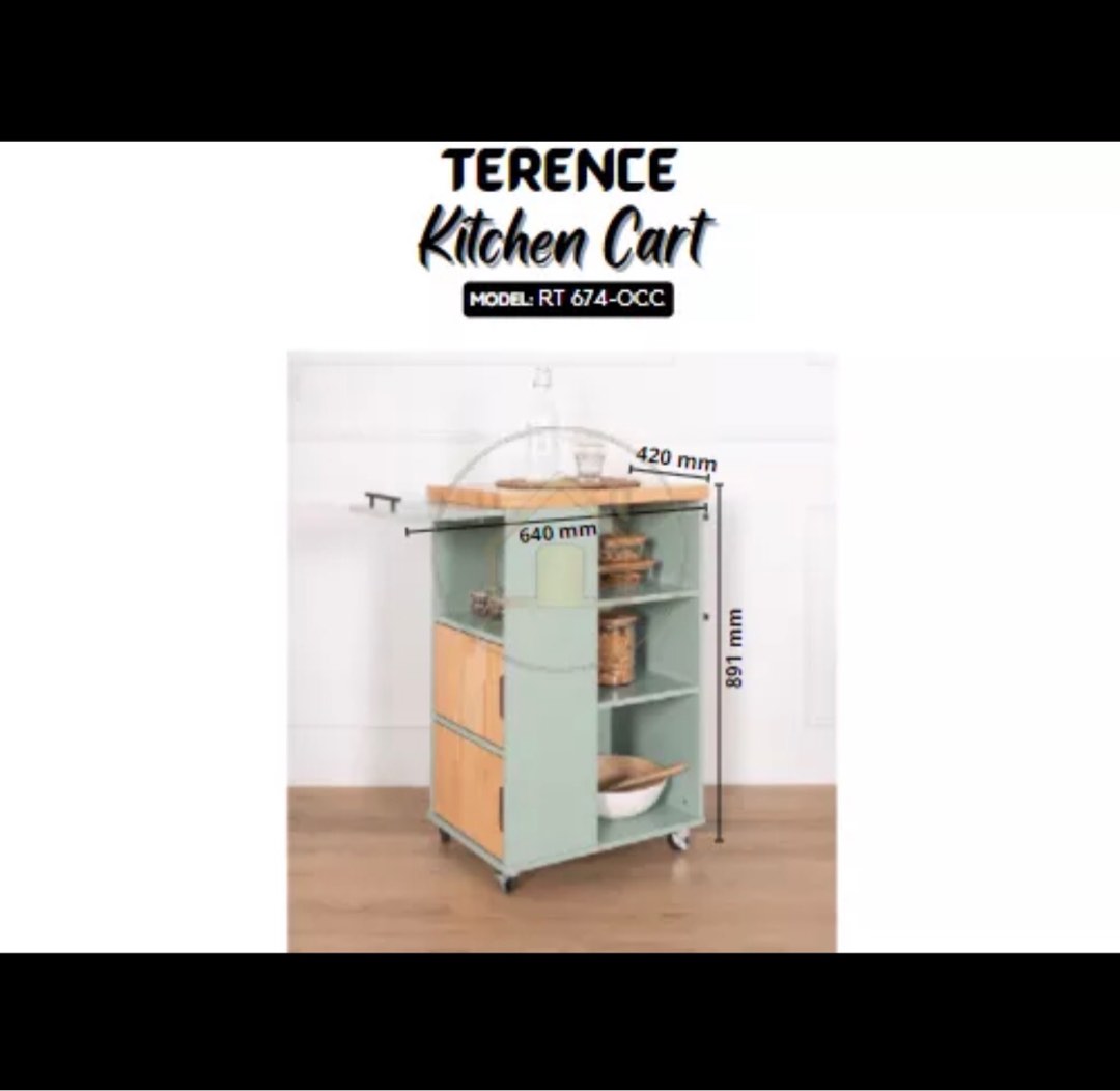 Terence Kitchen Cart, Furniture & Home Living, Furniture, Other Home ...