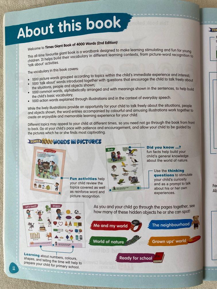 TIMES Giant Book of 4000 Words, Hobbies & Toys, Books & Magazines ...