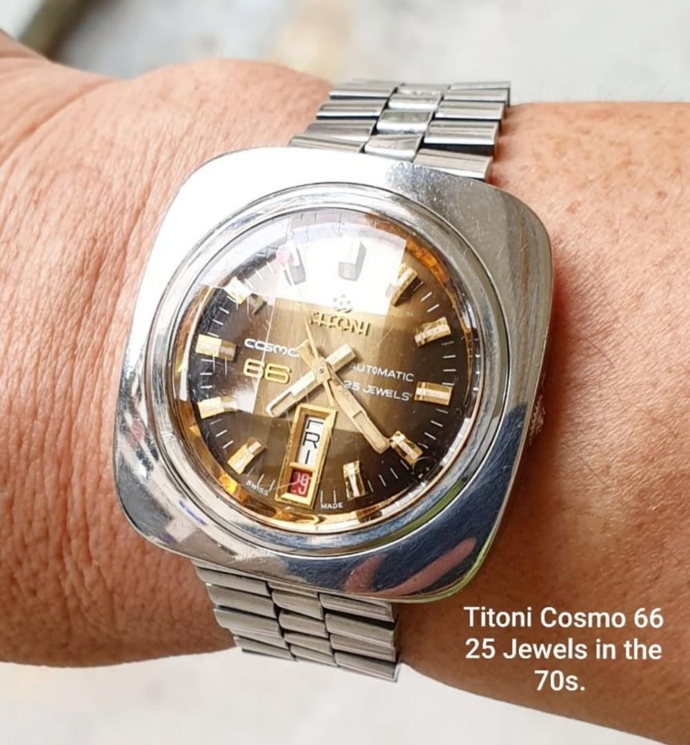 Titoni Cosmo Automatic vintage watch., Luxury, Watches on Carousell