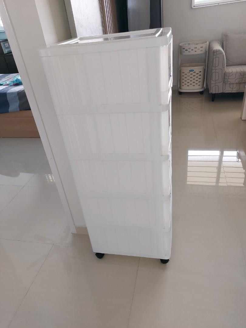 Toyogo 707-5 Plastic Storage Cabinet / Drawer With Wheels (5 Tier ...