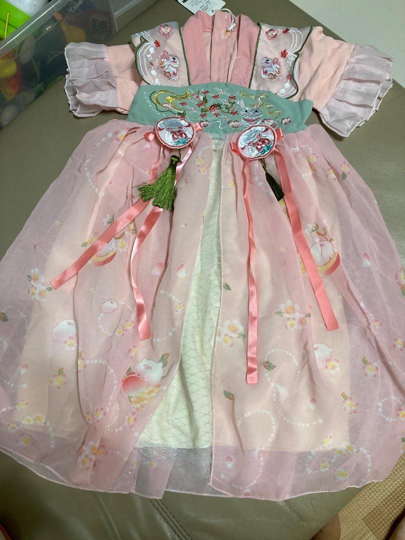 Traditional Chinese Han Fu size 120 (5-6T), hanfu, mid-autumn festival ...
