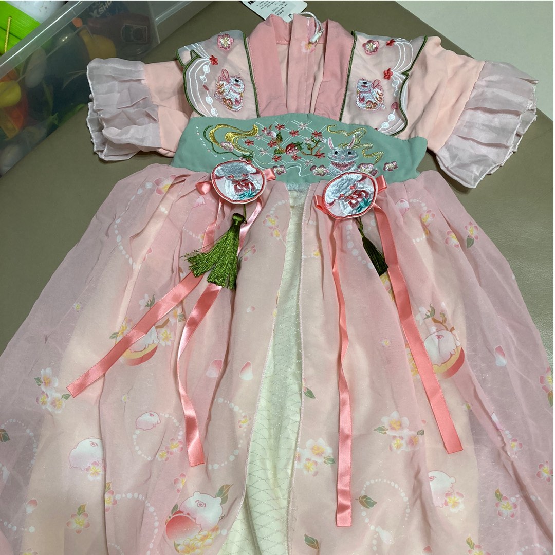 Traditional Chinese Han Fu size 120 (5-6T), hanfu, mid-autumn festival ...