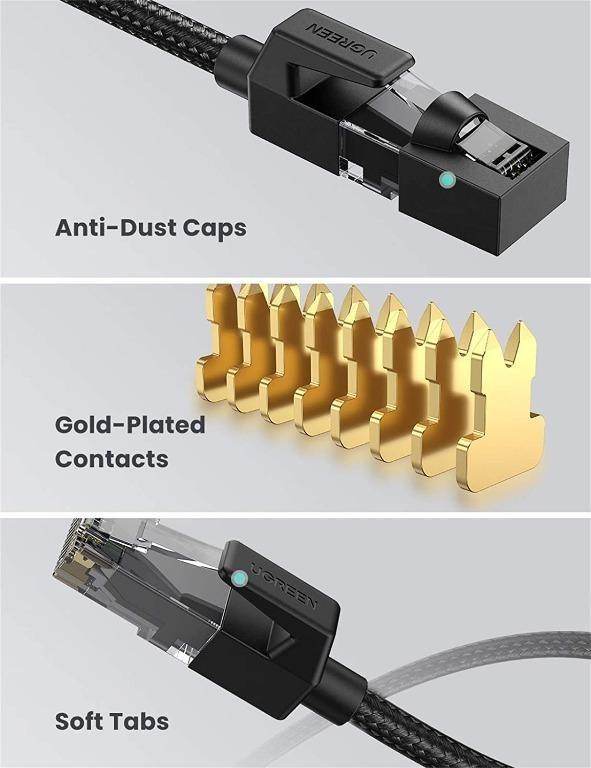 "UGREEN Ethernet Cable, Braided Cat 6 Ethernet Cable 2M POE Gigabit ...