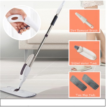 Water Spray Mop (1+1 Mop Pad ) / Flat Mop (FC0109), Furniture & Home ...