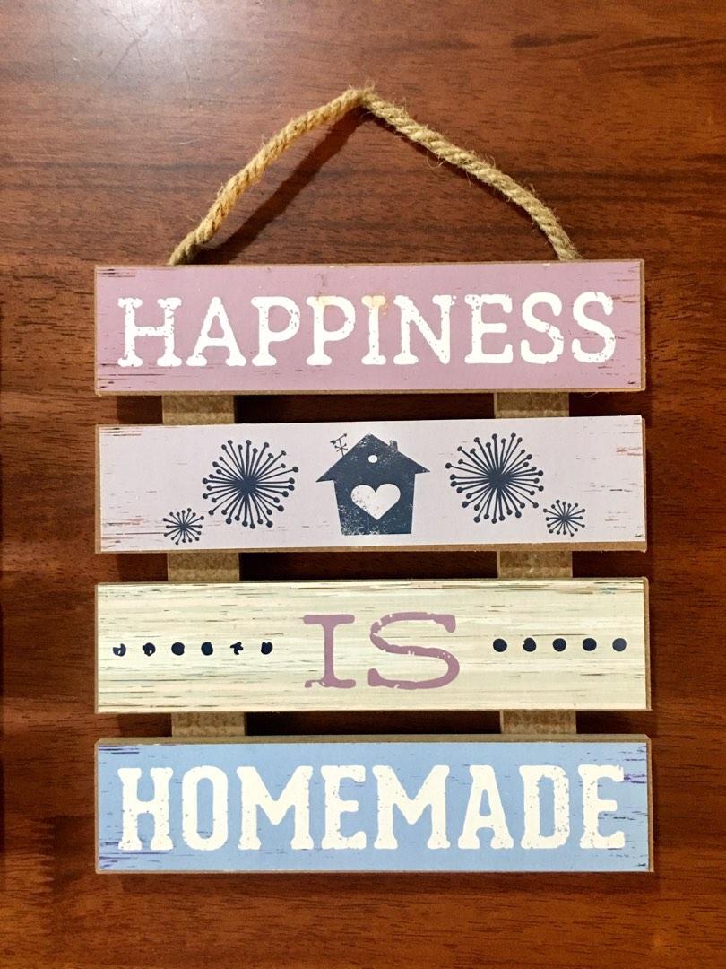 Wooden Hanging Quotes/Wall Decor (2 pcs.), Furniture & Home Living ...