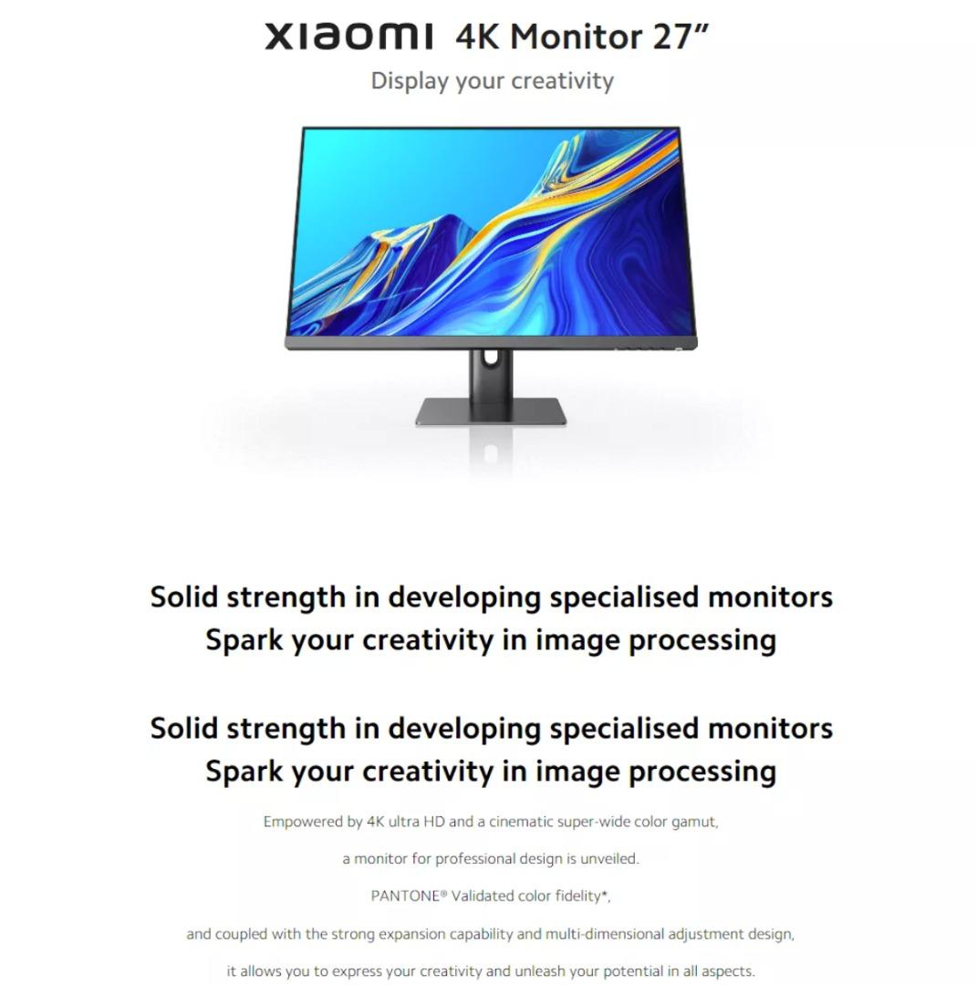 XIAOMI BHR5757GL 27 INCH 4K MONITOR - 3 YEARS XIAOMI WARRANTY ...