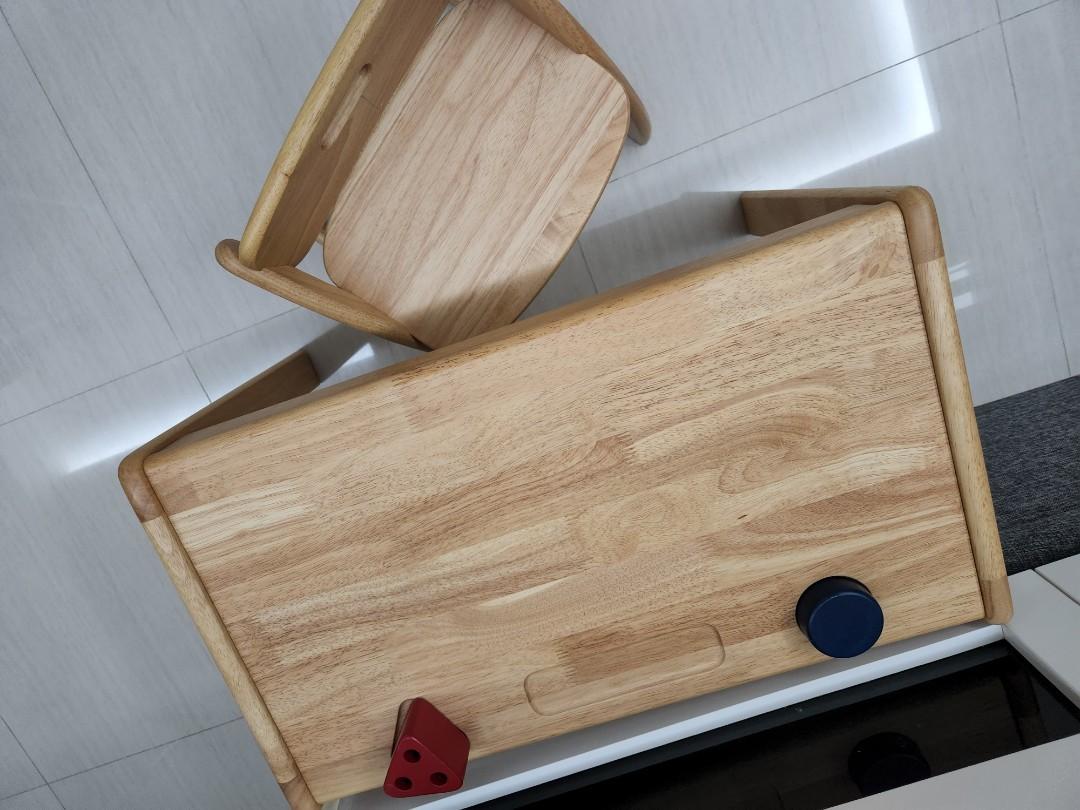 Yamatoya Wooden Table & Chair, Babies & Kids, Baby Nursery & Kids ...