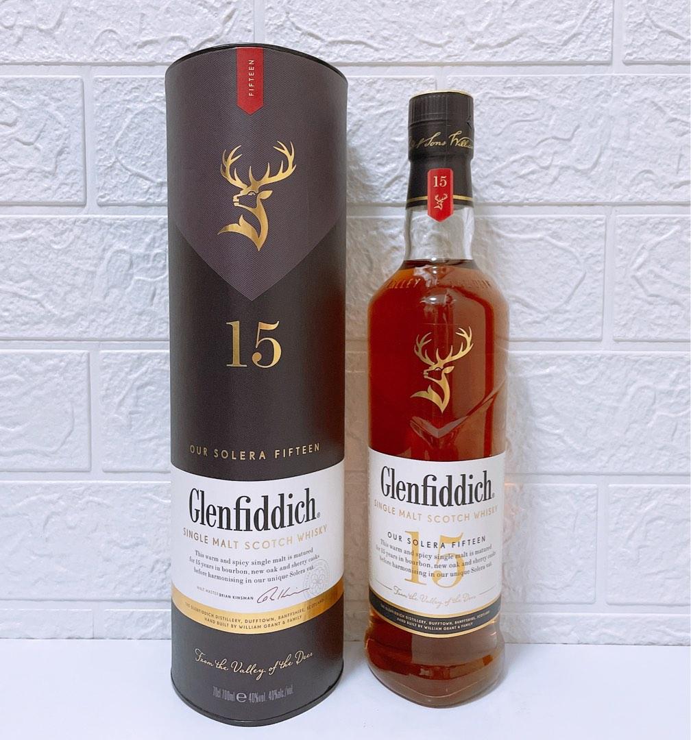 格蘭菲迪15 年單一麥芽威士忌 - Glenfiddich 15 YO Single Malt Whisky 700ml (台版), 嘢食 & 嘢飲, 酒精飲料 - Carousell