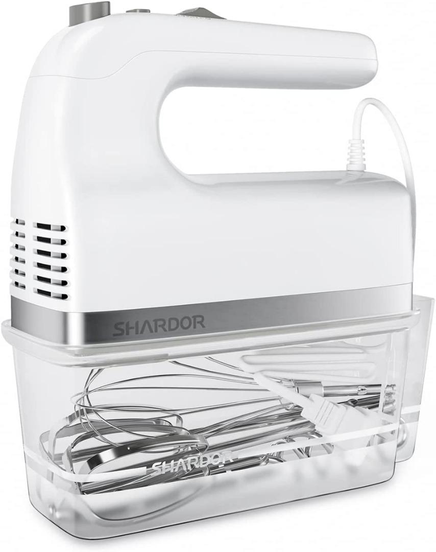 1630) SHARDOR Hand Mixer, 350W Hand Mixer with Storage Case, 5-Speed ...