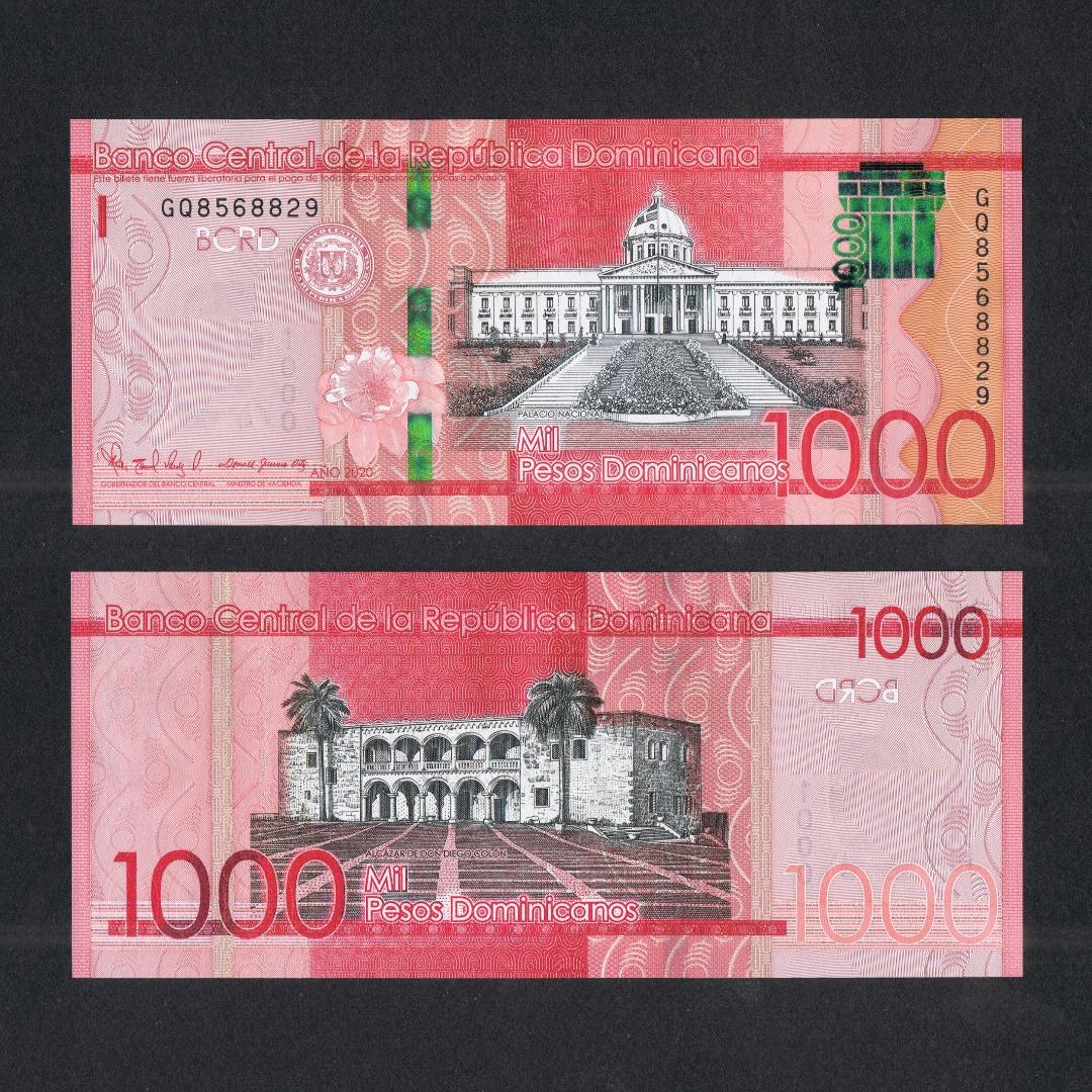 2020/2021 DOMINICAN REPUBLIC 1,000 1000 PESOS P-193e UNC > OVI HOLOGRAM ...