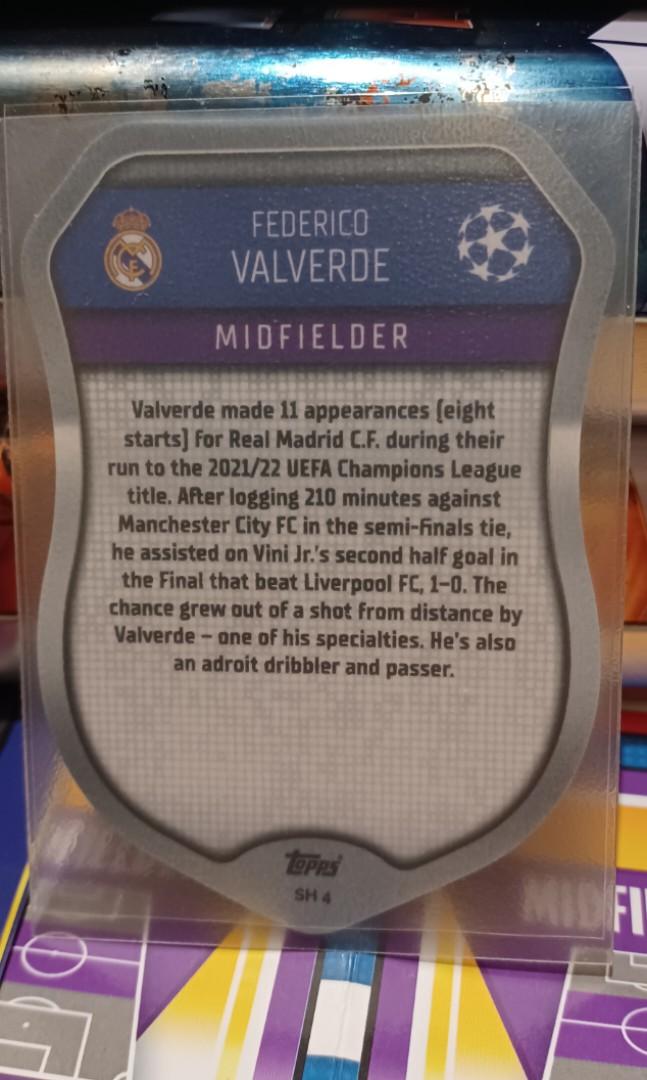 22/23 Chrome Pro Elite Shield Valverde Real Madrid, Hobbies & Toys ...