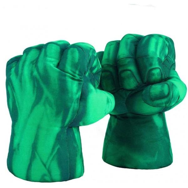 2 Pc Set HULK Smash Hands Soft Plush Gloves Incredible Hulk Green Big ...