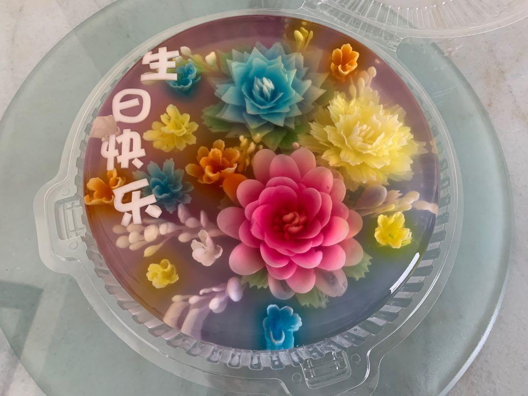 3D Jelly birthday cake, Food & Drinks, Homemade Bakes on Carousell