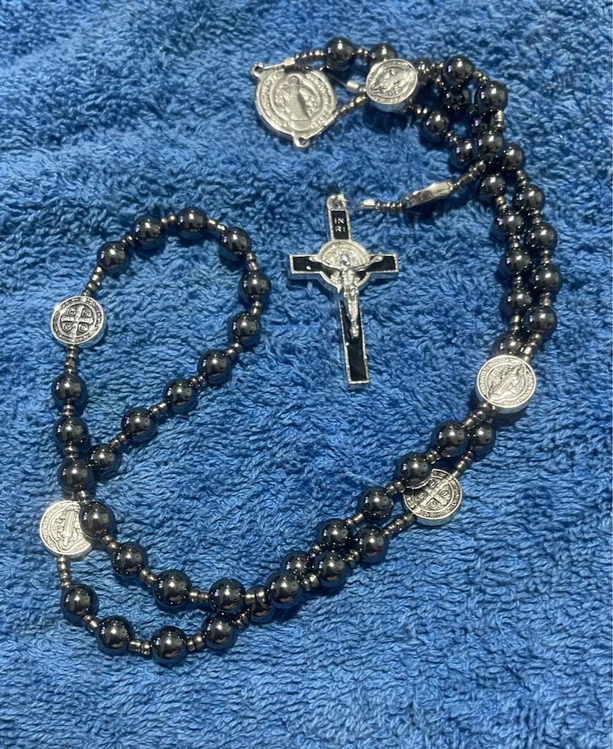 5 Decade Rosary - Haematite (gun metal), Hobbies & Toys, Memorabilia ...