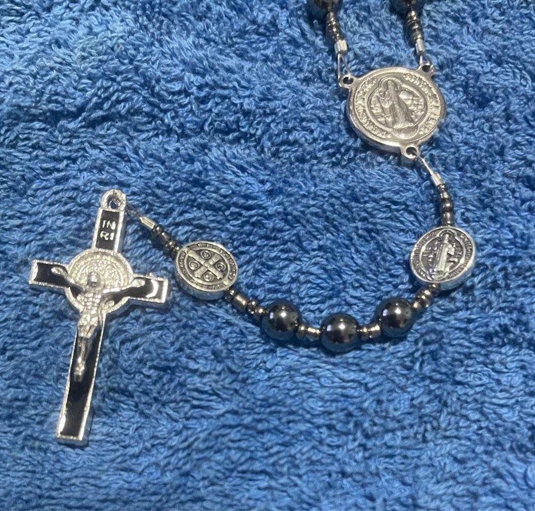 5 Decade Rosary - Haematite (gun metal), Hobbies & Toys, Memorabilia ...