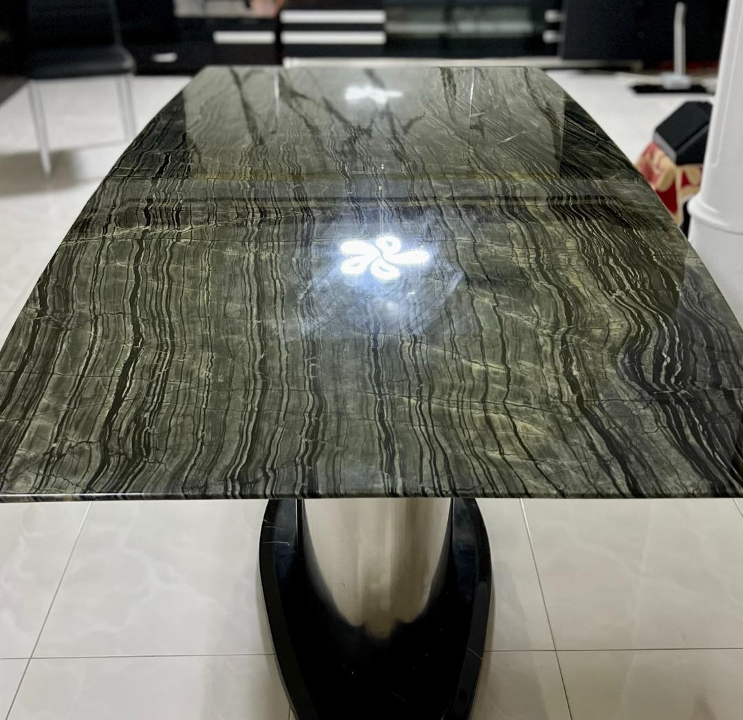 6-Seater Dining Table (Real Stone Table Top), Furniture & Home Living ...