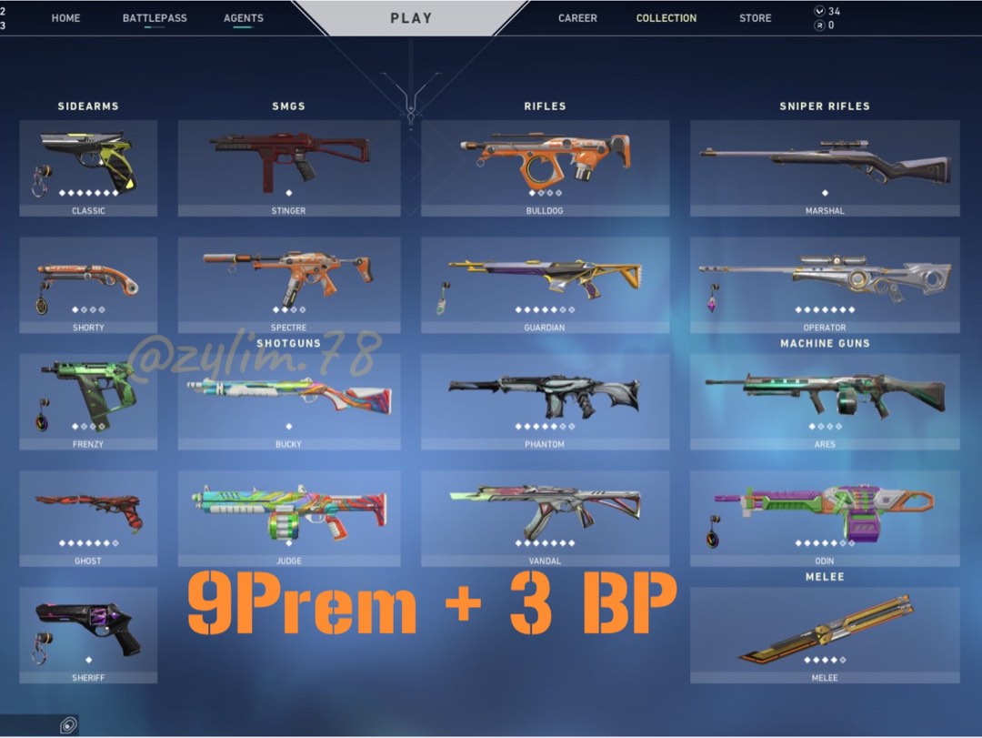 9 PREMIUM +3 BP VALORANT ACCOUNT#6 (READ DESCRIPTION), Video Gaming ...
