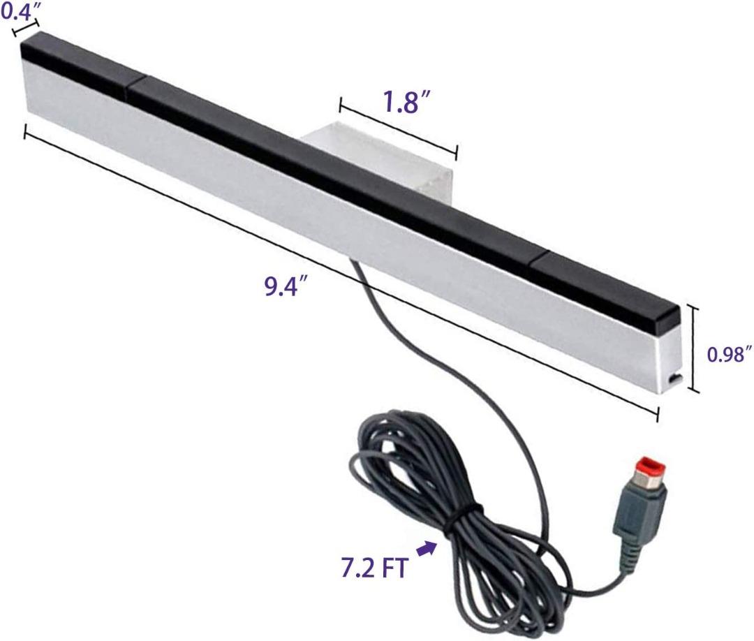 全新 Brand New Nintendo Wii 任天堂用 紅外線接收器 感應器 Infrared Sensor Bar, 電子遊戲, 遊戲 ...