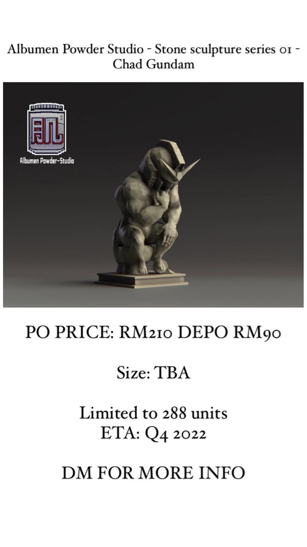 Albumen Powder Studio - Stone sculpture series 01 - Chad Gundam, Hobbies & Toys, Toys & Games on ...