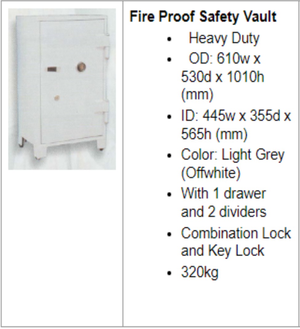 Alverstone Fire Proof Safety Vault, On Stock (Heavy Duty Safe ...