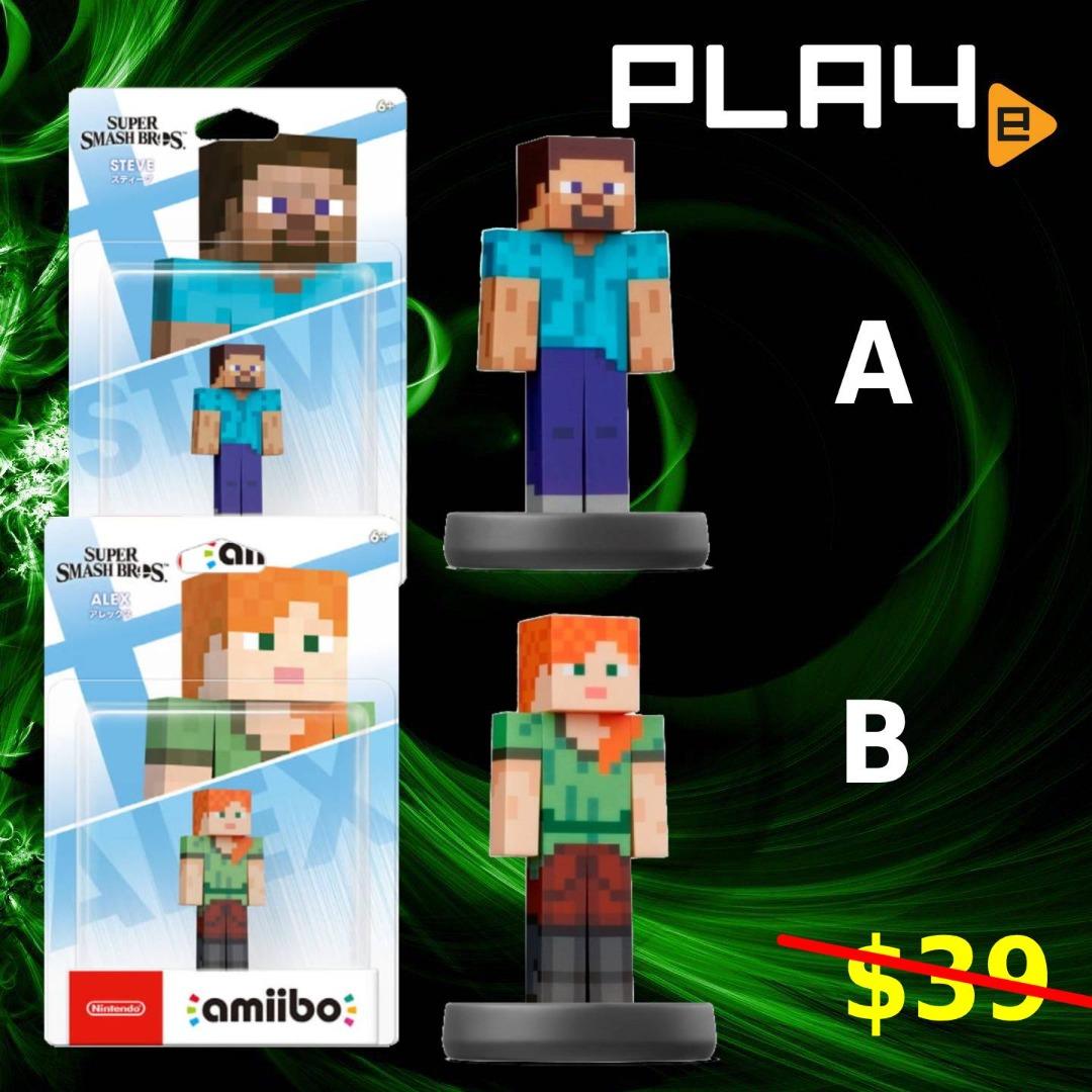 Amiibo Super Smash Bros Steve/Alex Brand New, Video Gaming, Gaming ...