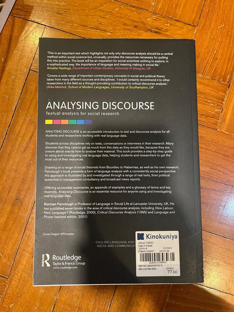 Analysing Discourse by Norman Fairclough, Hobbies & Toys, Books ...
