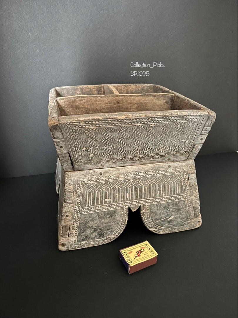 Antique wooden betel nut box from Thailand., Hobbies & Toys ...