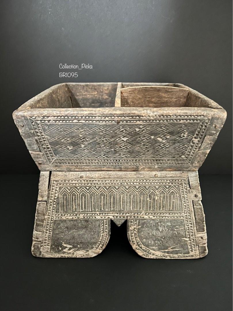 Antique wooden betel nut box from Thailand., Hobbies & Toys ...