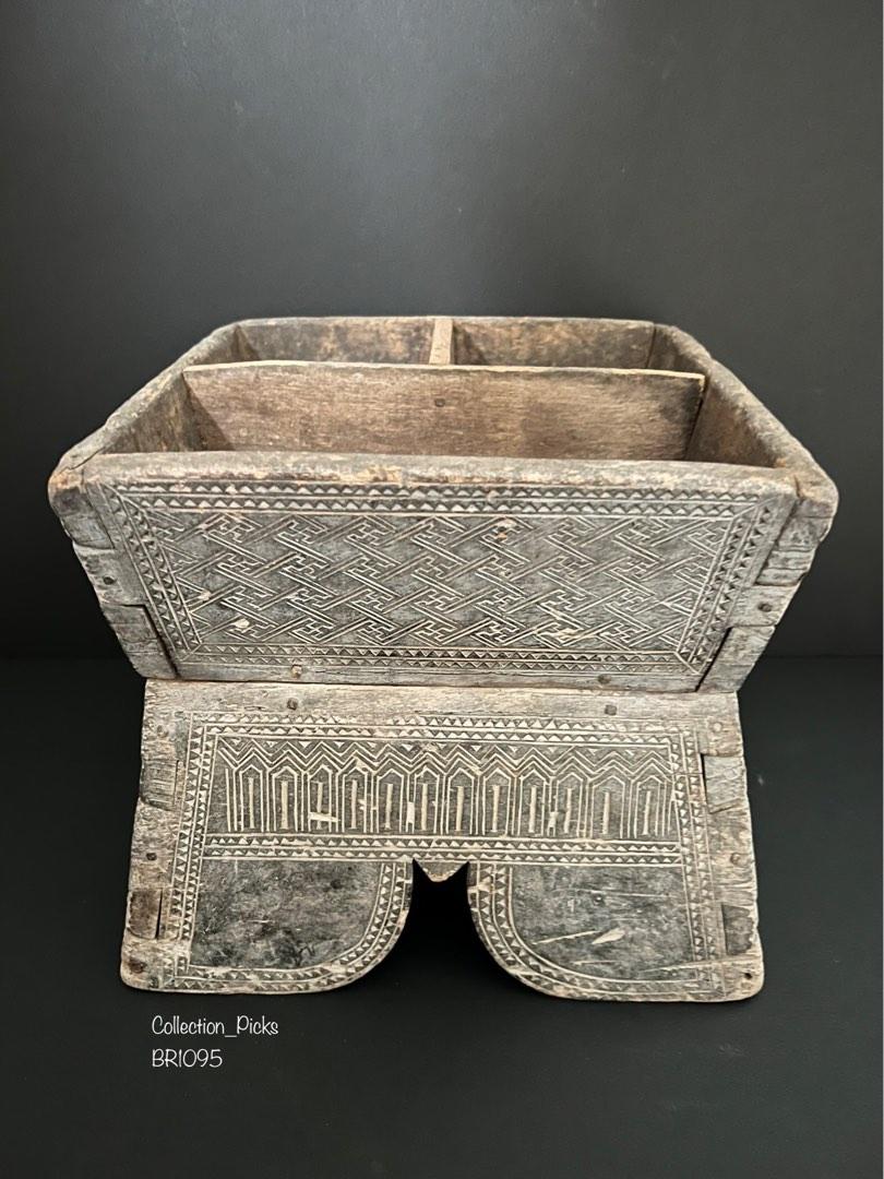 Antique wooden betel nut box from Thailand., Hobbies & Toys ...
