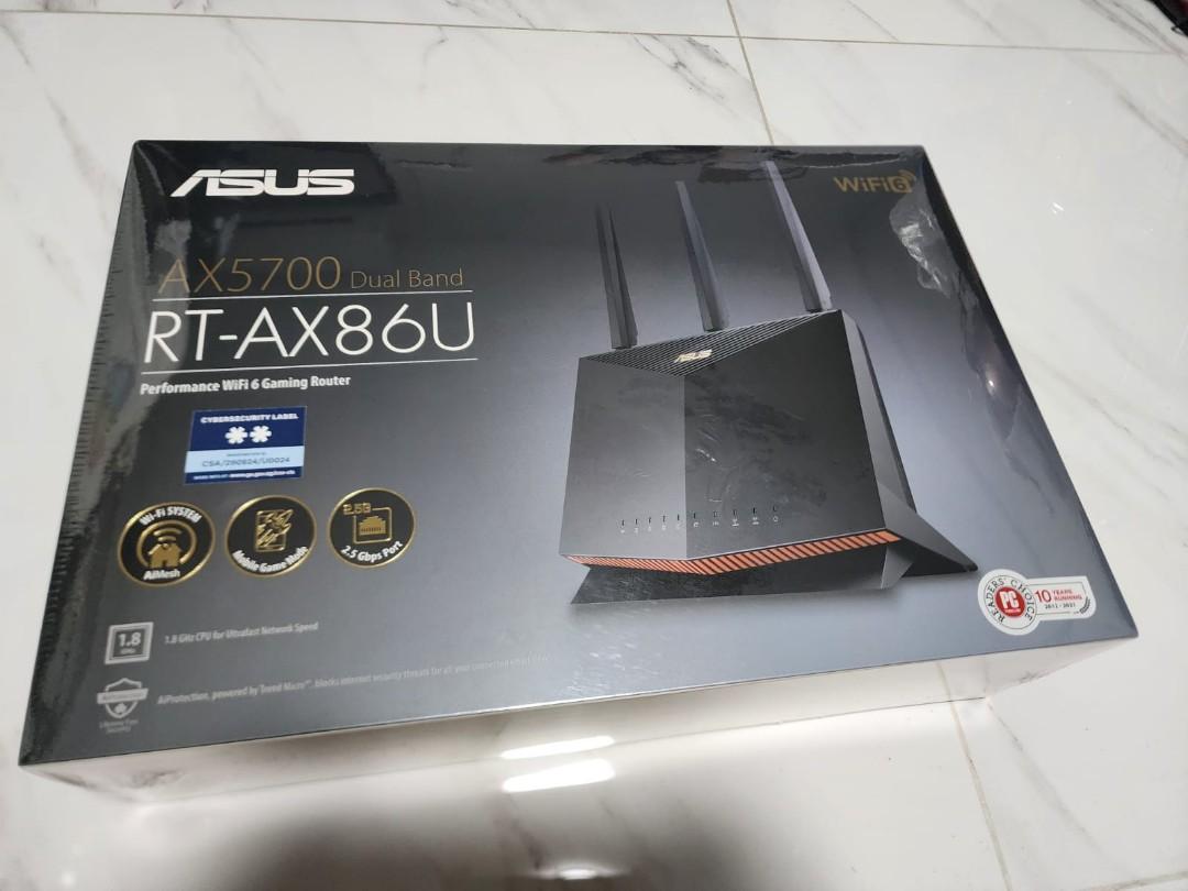 ASUS AX5700 RT-AX86U wifi6 router, Computers & Tech, Parts ...