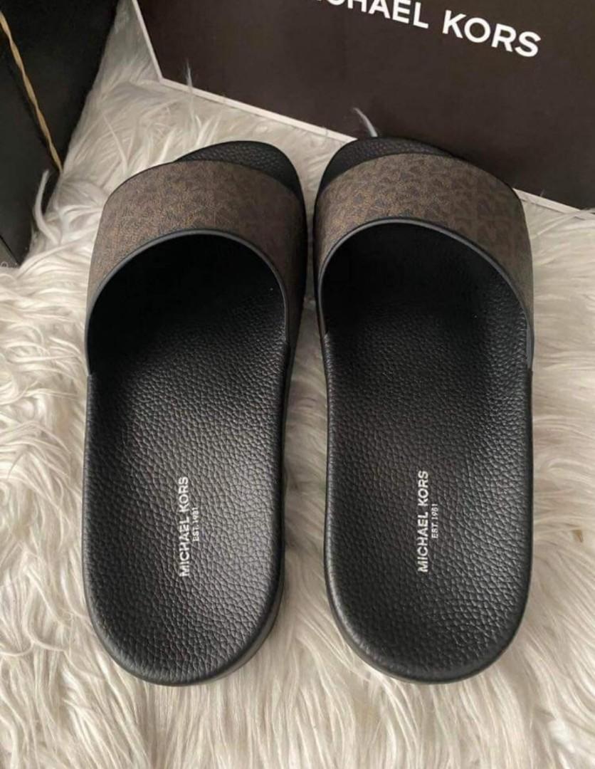 Authentic Michael Kors Mens Slide, Men's Fashion, Footwear, Slippers ...