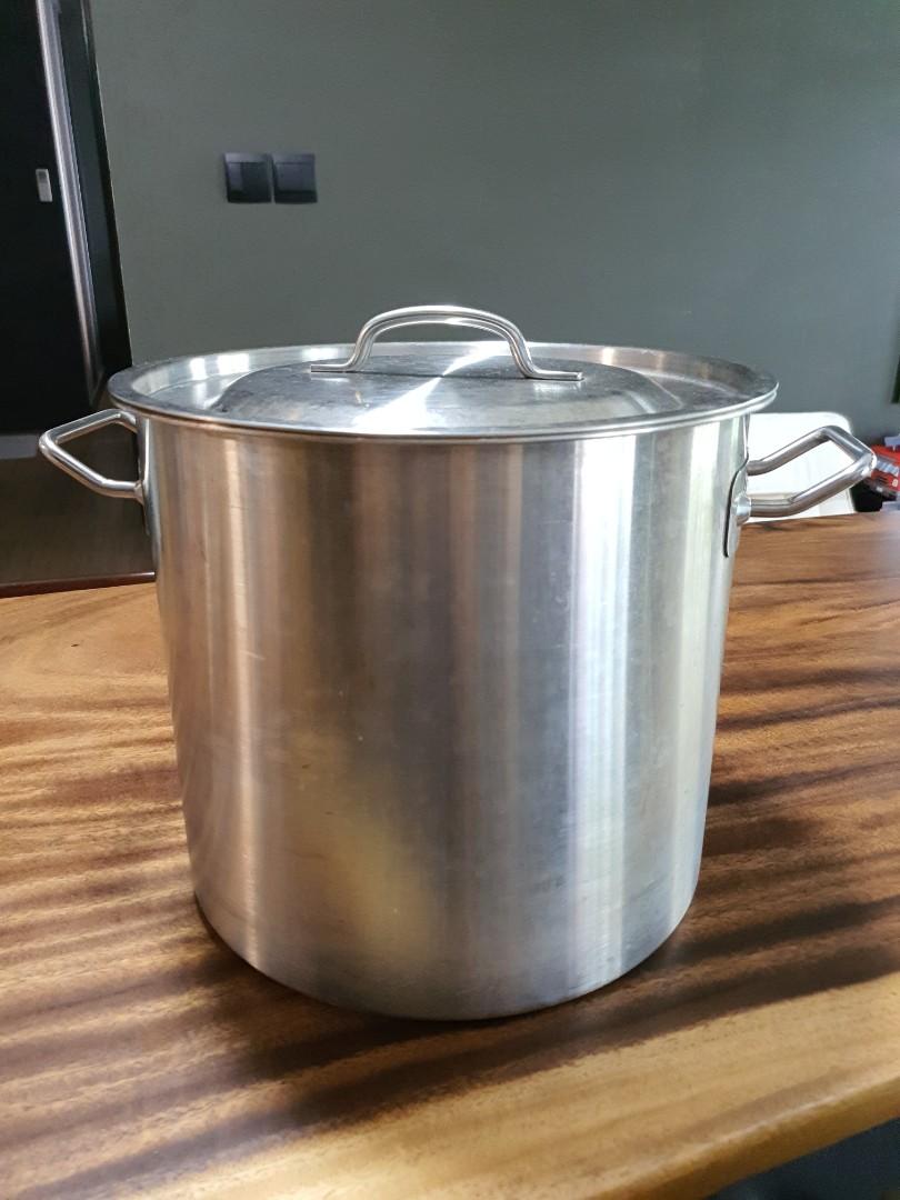 Authentic Zebra Stainless Steel Stock Pot, Furniture & Home Living ...