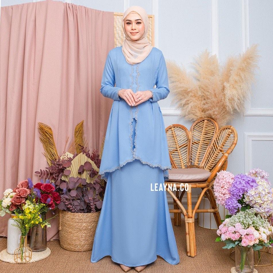 Baju Kebaya Labuh, Women's Fashion, Muslimah Fashion, Baju Kurung ...