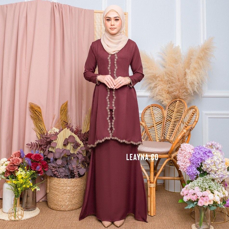 Baju Kebaya Labuh, Women's Fashion, Muslimah Fashion, Baju Kurung ...