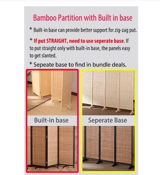Bamboo Room Partition | Folding Divider Screen Panels (Available in 3 ...