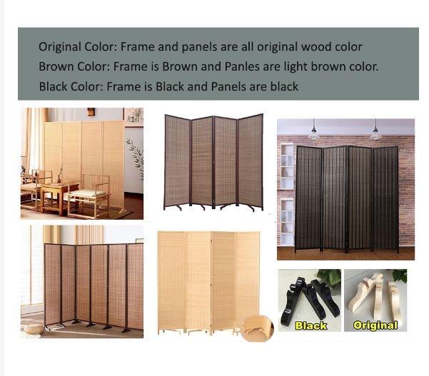 Bamboo Room Partition | Folding Divider Screen Panels (Available in 3 ...
