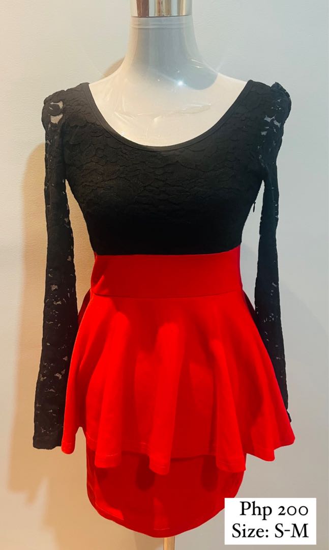 Black and Red Dress, Women's Fashion, Dresses & Sets, Dresses on Carousell