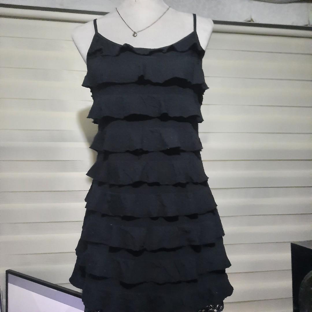 Black layered dress, Women's Fashion, Dresses & Sets, Dresses on Carousell