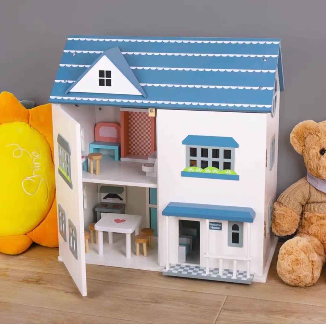 BNIB Nordic Gift Wooden Dollhouse Large Fairy Castle Villa Playhouse ...